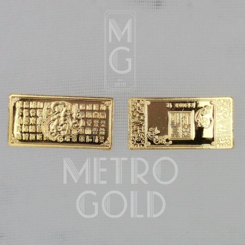 HK 24K Gold Bar 1 gram FU Lucky | Shopee Philippines