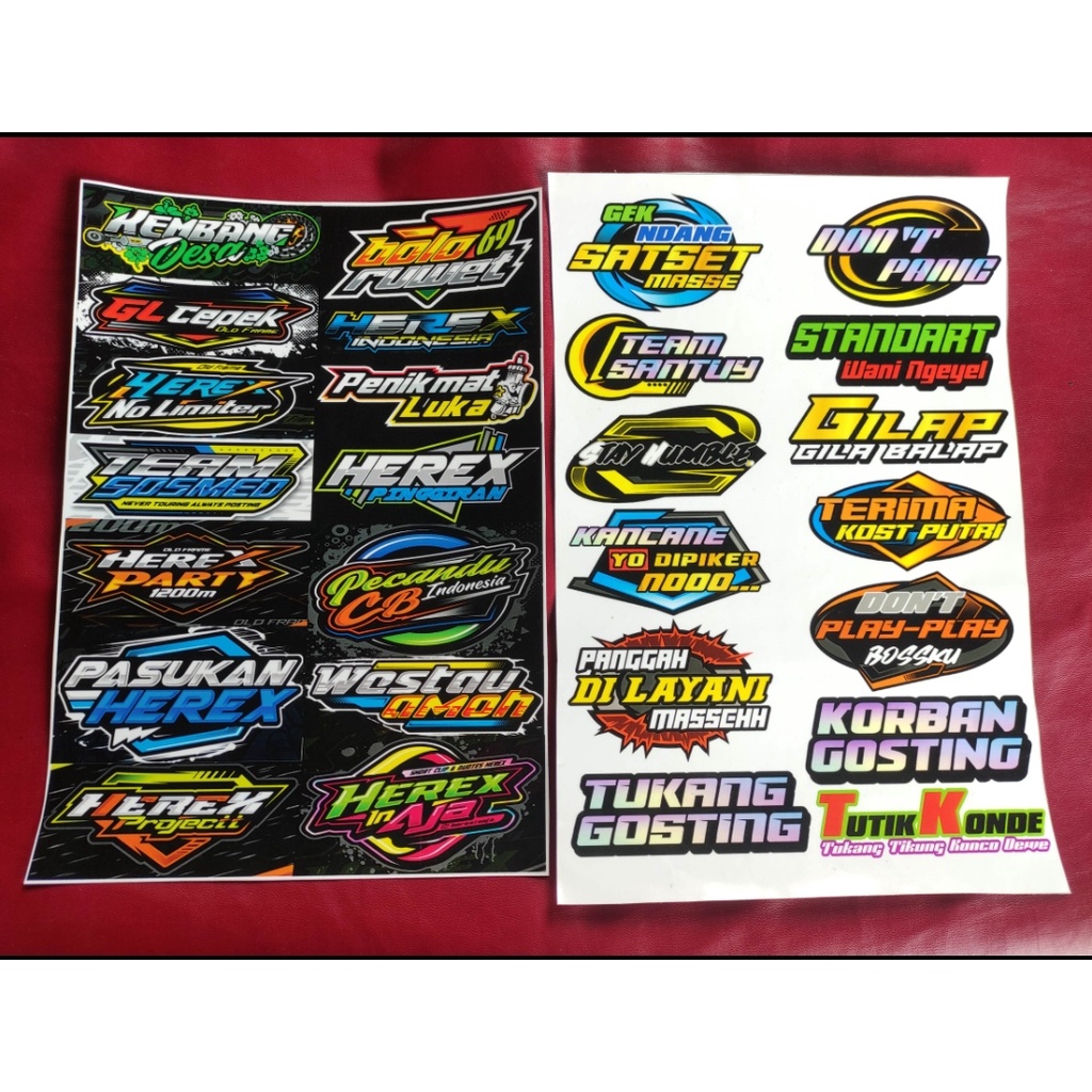 Stickers, Motorcycle Stickers, racing Stickers, Helmet Stickers, pack ...