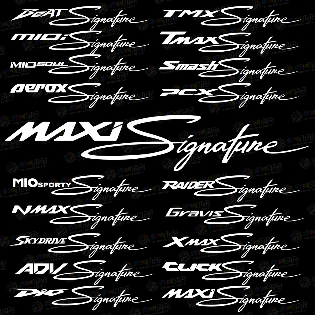 MAXI SIGNATURE Die-Cut Vinyl Stickers 6 Inches ( Cut-out Decals )【Beat ...