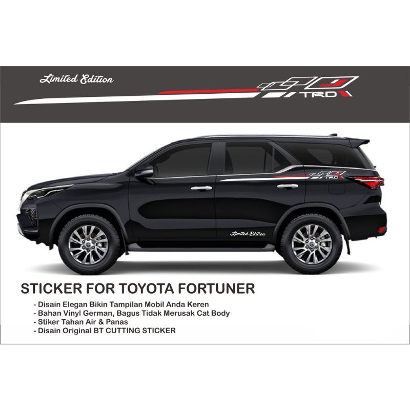 0582 CUTTING sticker PAJERO SPORT FORTUNER Car Side BODY LIST New CAKEP ...