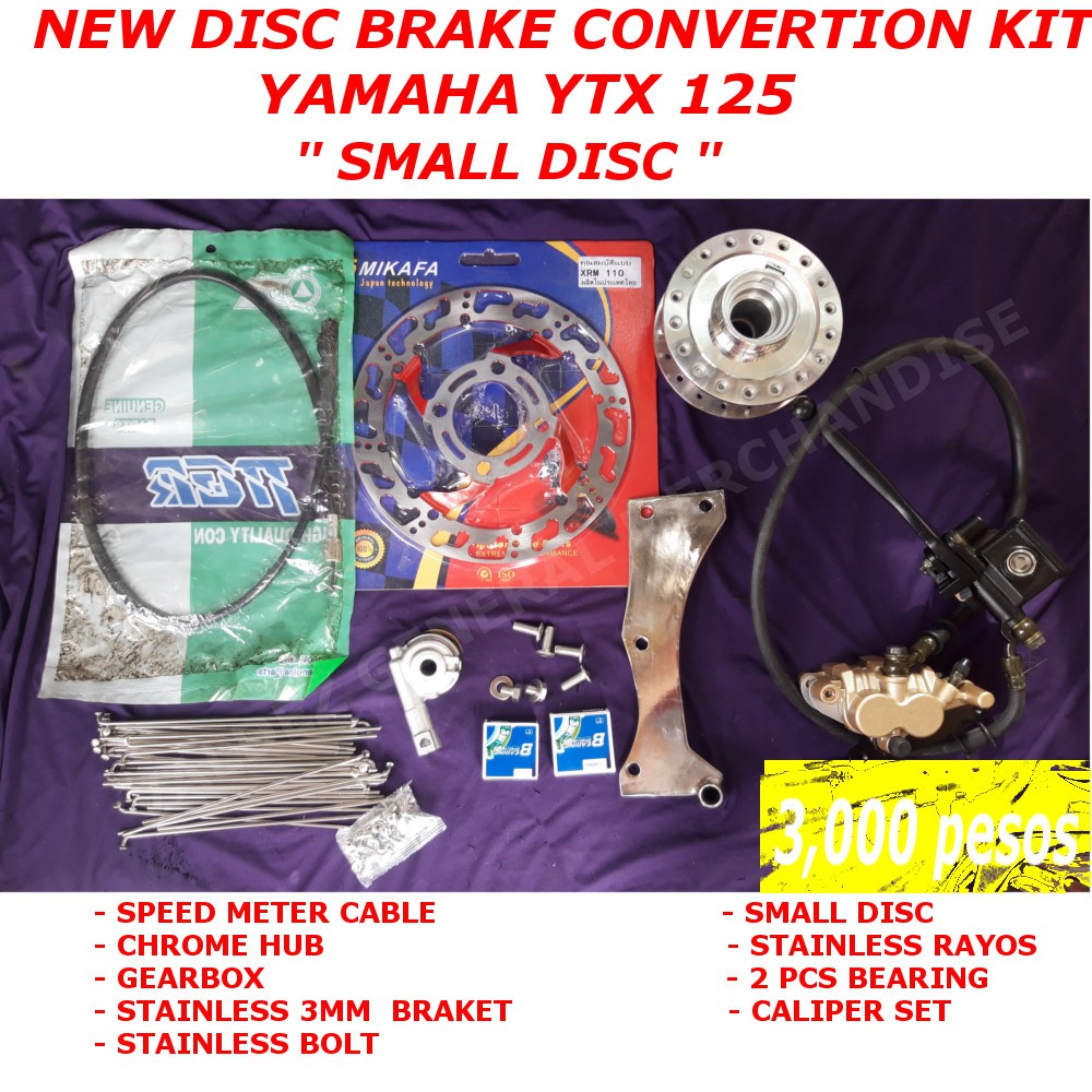 YAMAHA YTX 125 SMALL DISC BRAKE Conversion Kit 3,000, YAMAHA YTX for 17 ...