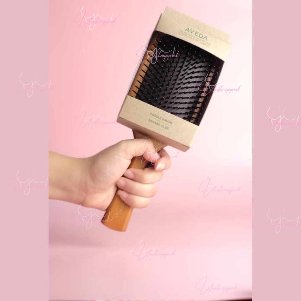[𝗦𝗔𝗠𝗘 𝗗𝗔𝗬 𝗦𝗛𝗜𝗣𝗣𝗜𝗡𝗚] AVEDA Large Wooden Paddle Brush Comb Scalp Massager ...