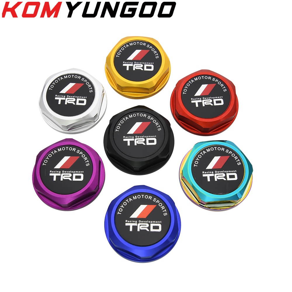 Aluminium Car Engine Oil Cap TRD Logo Emblem Oil Tank Cap For TOYOTA ...