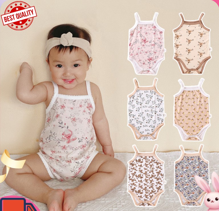 Baby Girls 2pc Set Newborn Sleeveless Onesie Romper Bodysuits Jumpsuits ...