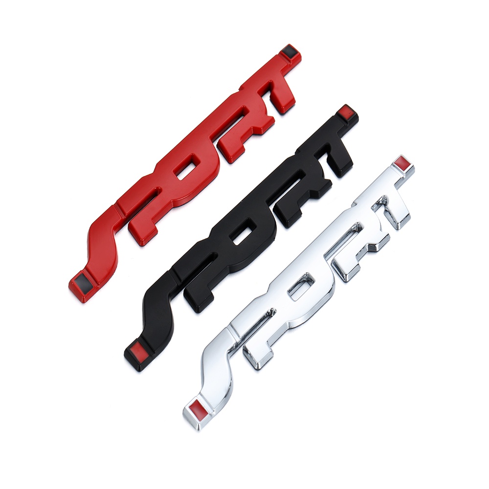 Car Accessories Sticker Styling Metal 3D Chrome Black Auto Car Trunk ...