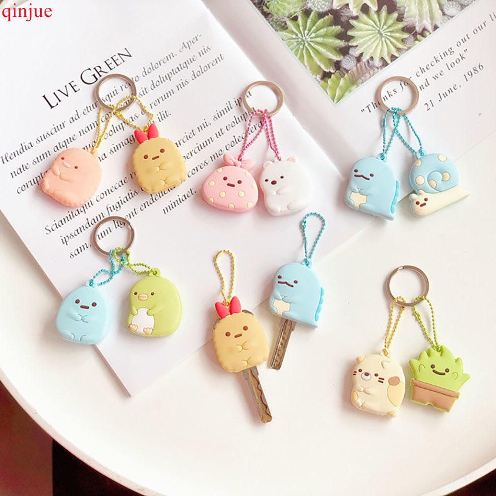 Cute Key Cap Key Covers Rings Key Identifier Tag Organizers Silicone ...