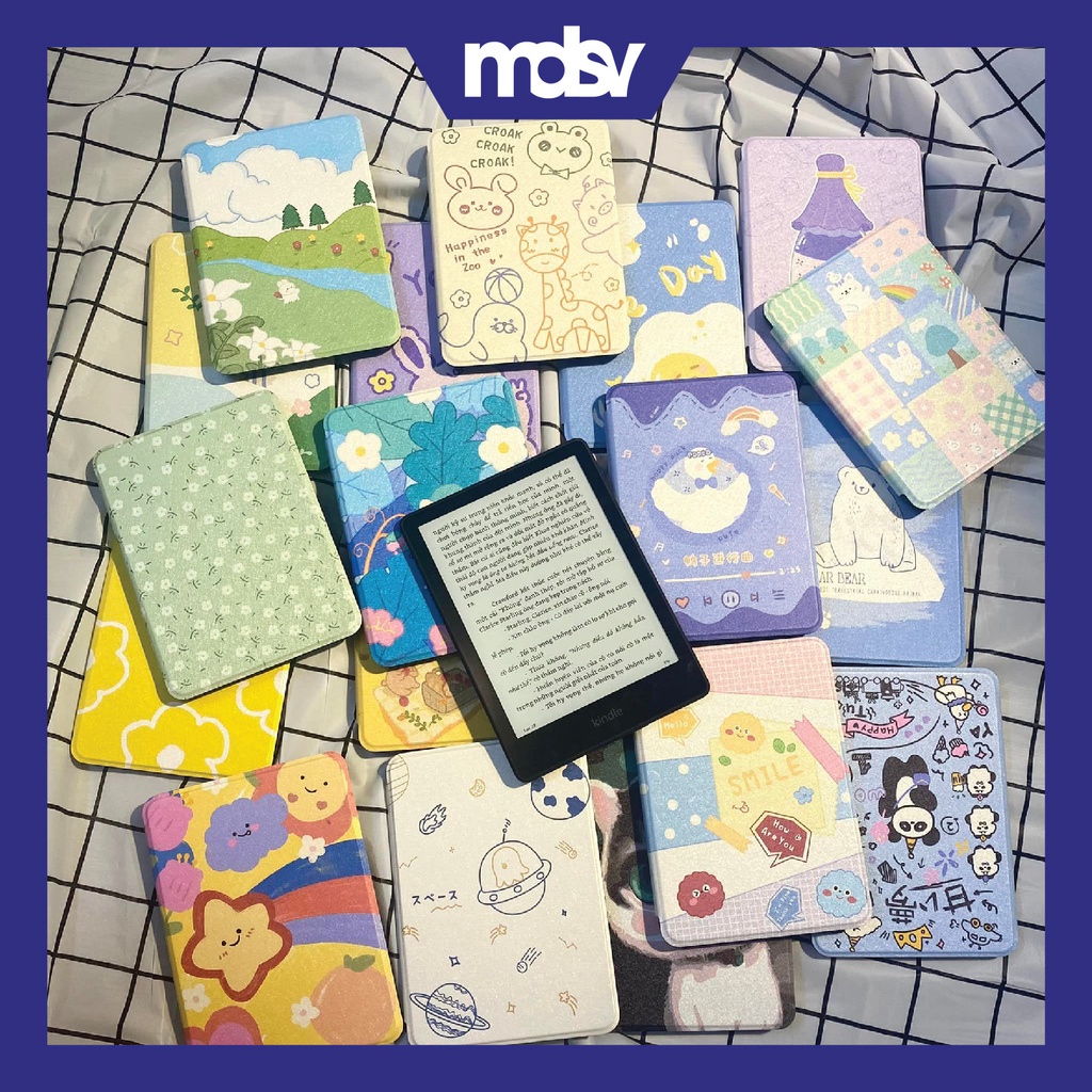 Leather cover for Kindle Paperwhite 1,2,3,4 and Basic 2019 book readers ...