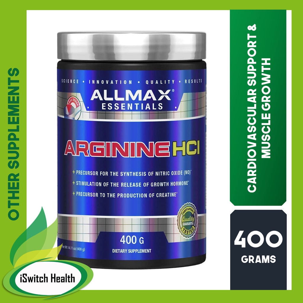 AllMax Nutrition Arginine Powder - 400g | for Muscle Growth | All Max ...