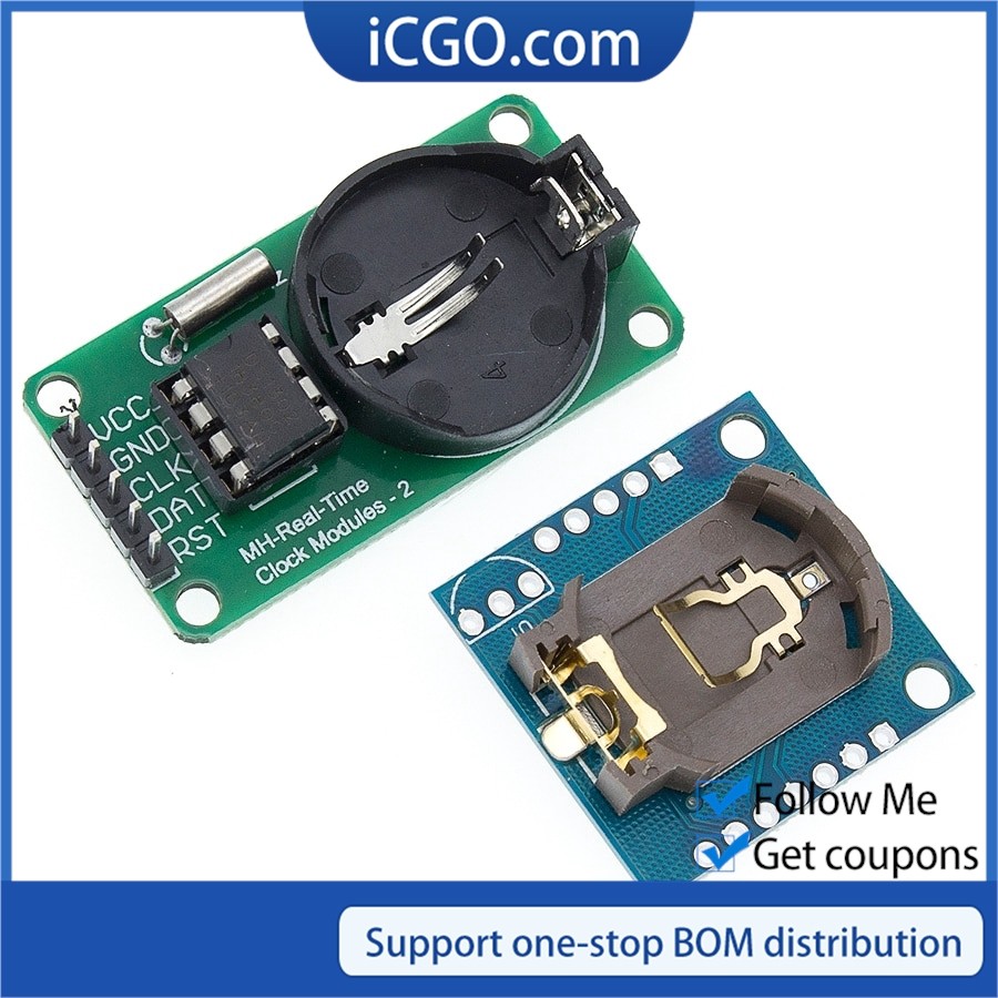 DS1302 real time clock module CR2032 I2C RTC DS1307 AT24C32 Real Time ...