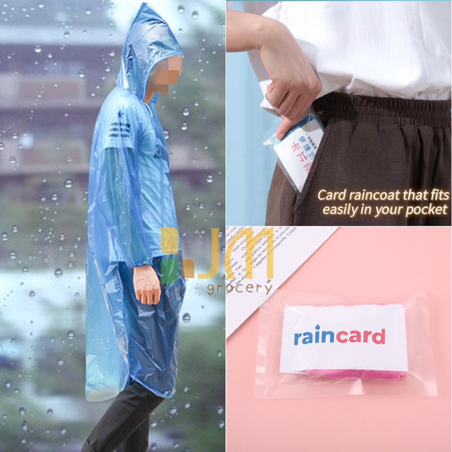 JM# Raincard raincoat adult disposable vacuum compression packaging ...