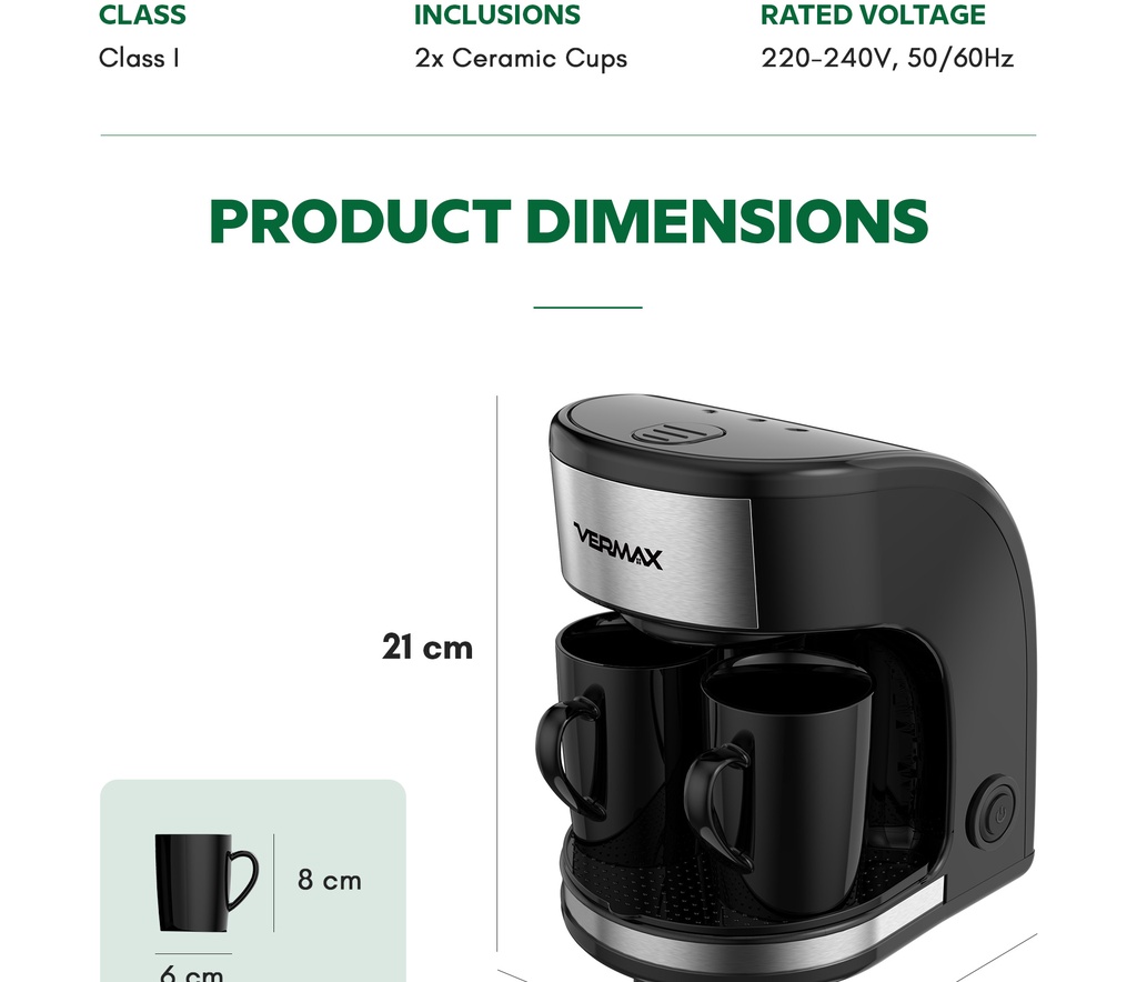 Vermax [Buy 1 Take 1] Coffee Maker 2 cup drip coffee maker Coffee ...
