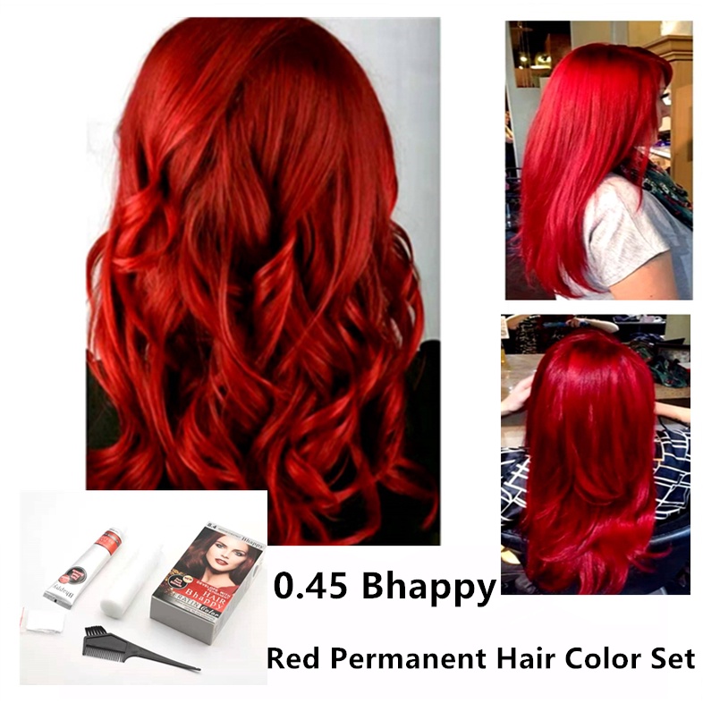 Beauty Red Permanent Hair Color Set - 0.45 Bhappykitchen | Shopee ...
