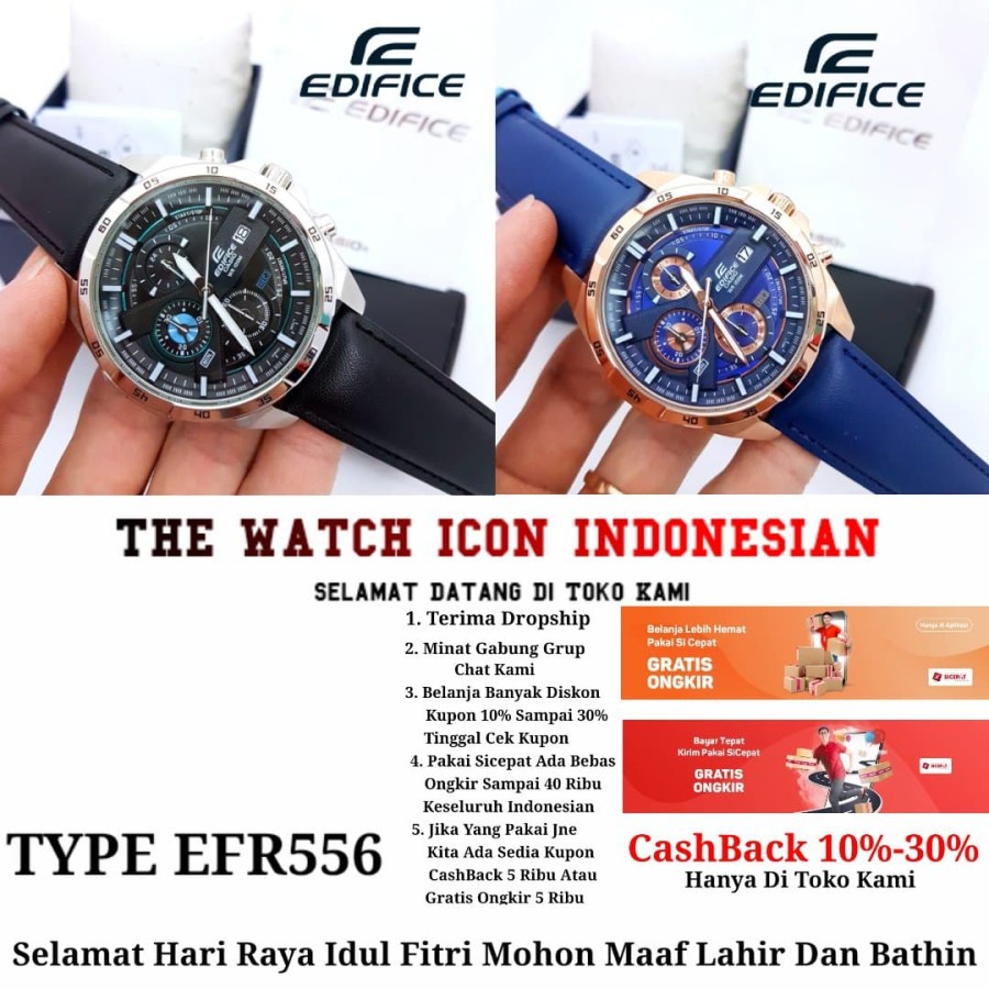 Cash Back Men's Watches Brand EDIFICE TYPE: EFR556 Leather 1 Year ...