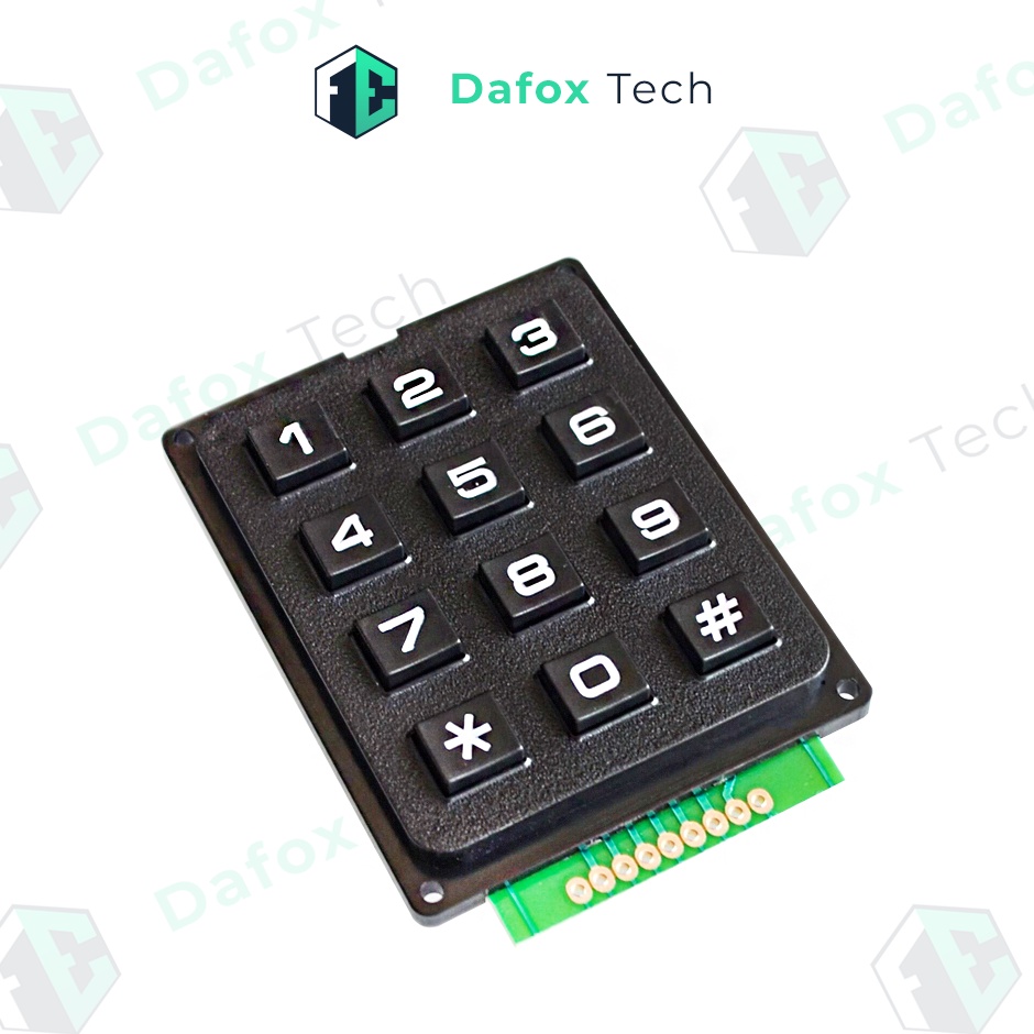 DAFOXTECH | 4x3 Membrane Matrix Keypad Module (Good for DafoxTech Kiosk ...