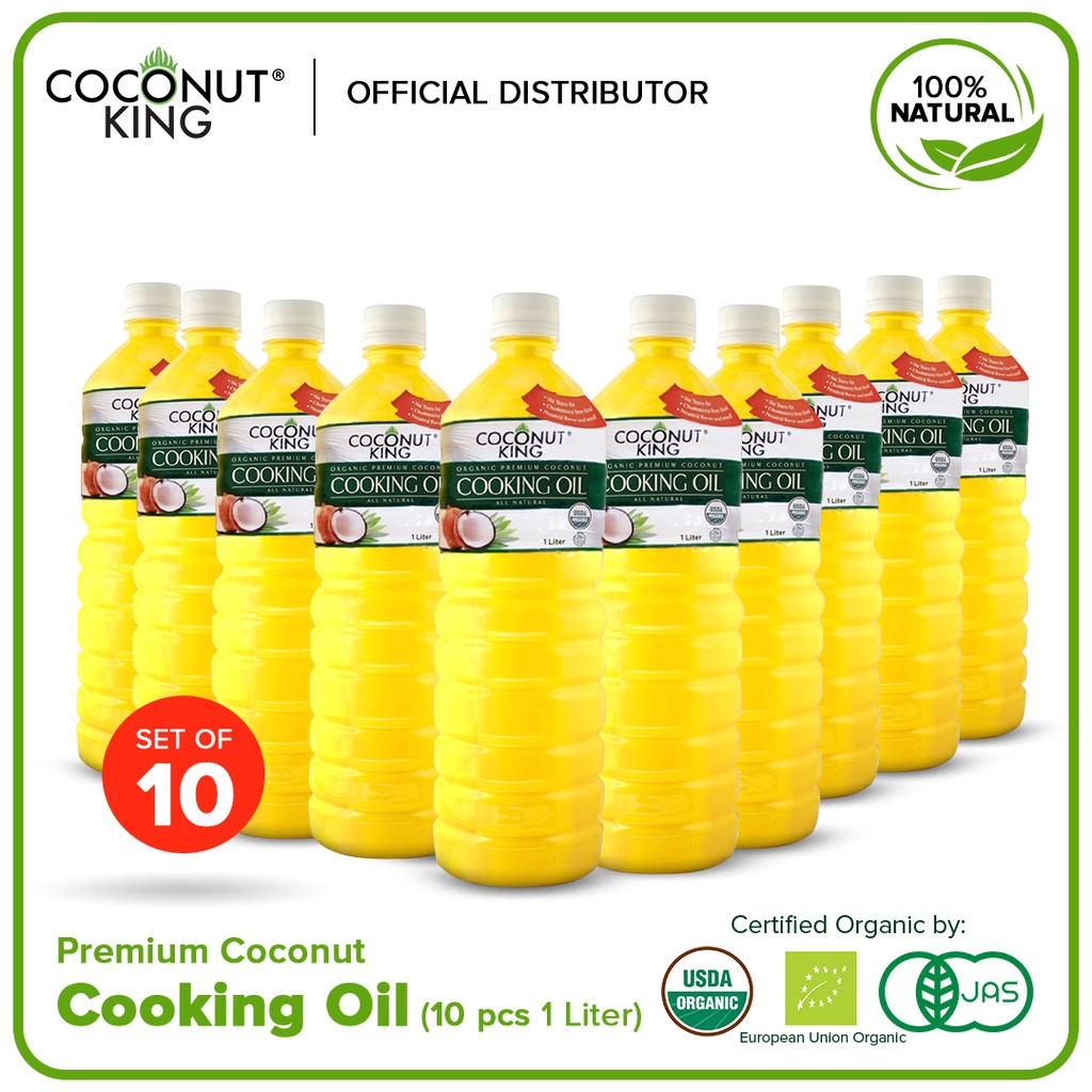 Coconut King Organic Premium Coconut Cooking Oil 1liter (10pcs ...