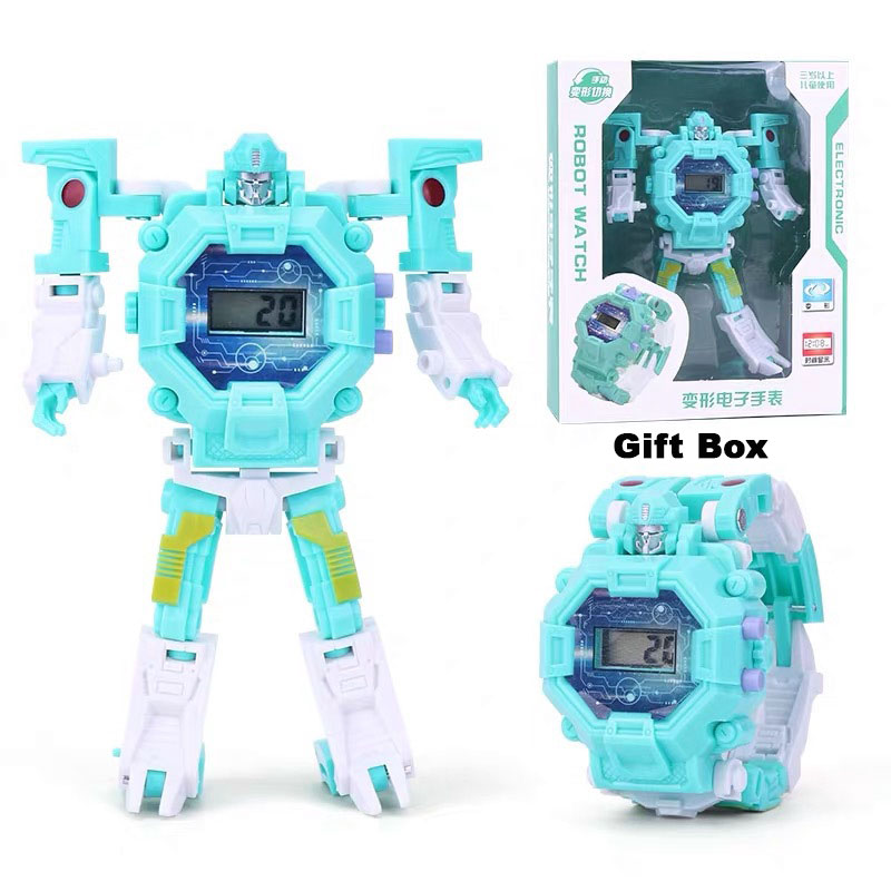 [Kids Gift] Robot Transformers Kids Watch Super Cool Digital Watch For ...