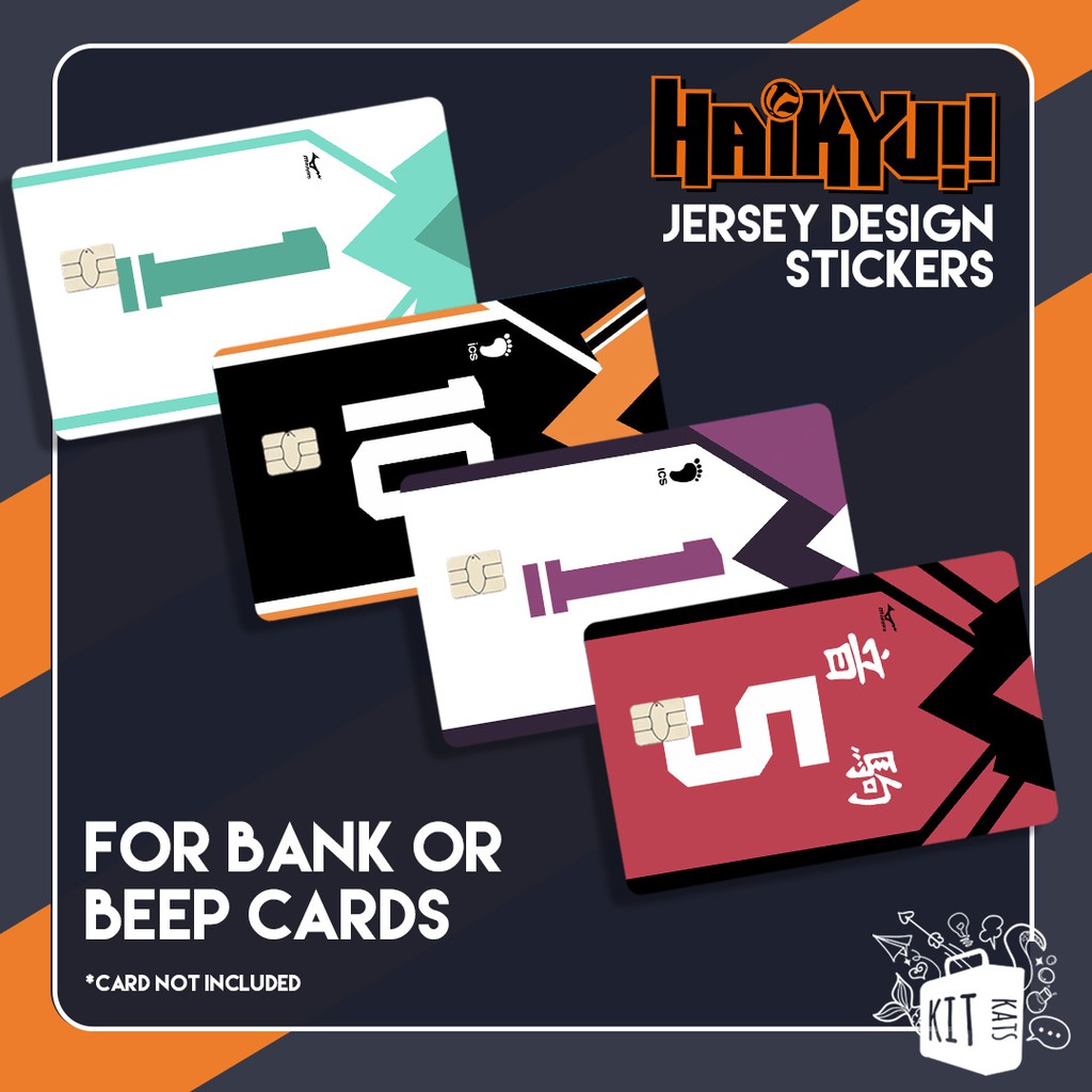 Haikyu!! Beep and bank card stickers SOLD PER PIECE Fan made design ...
