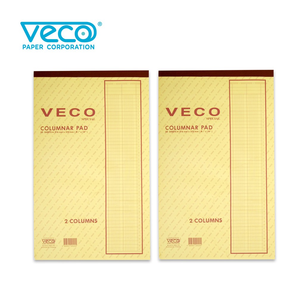 Veco Accounting Columnar Pad 8.5x14 (2,3,4, 5,6 cols) 2pcs | Shopee ...