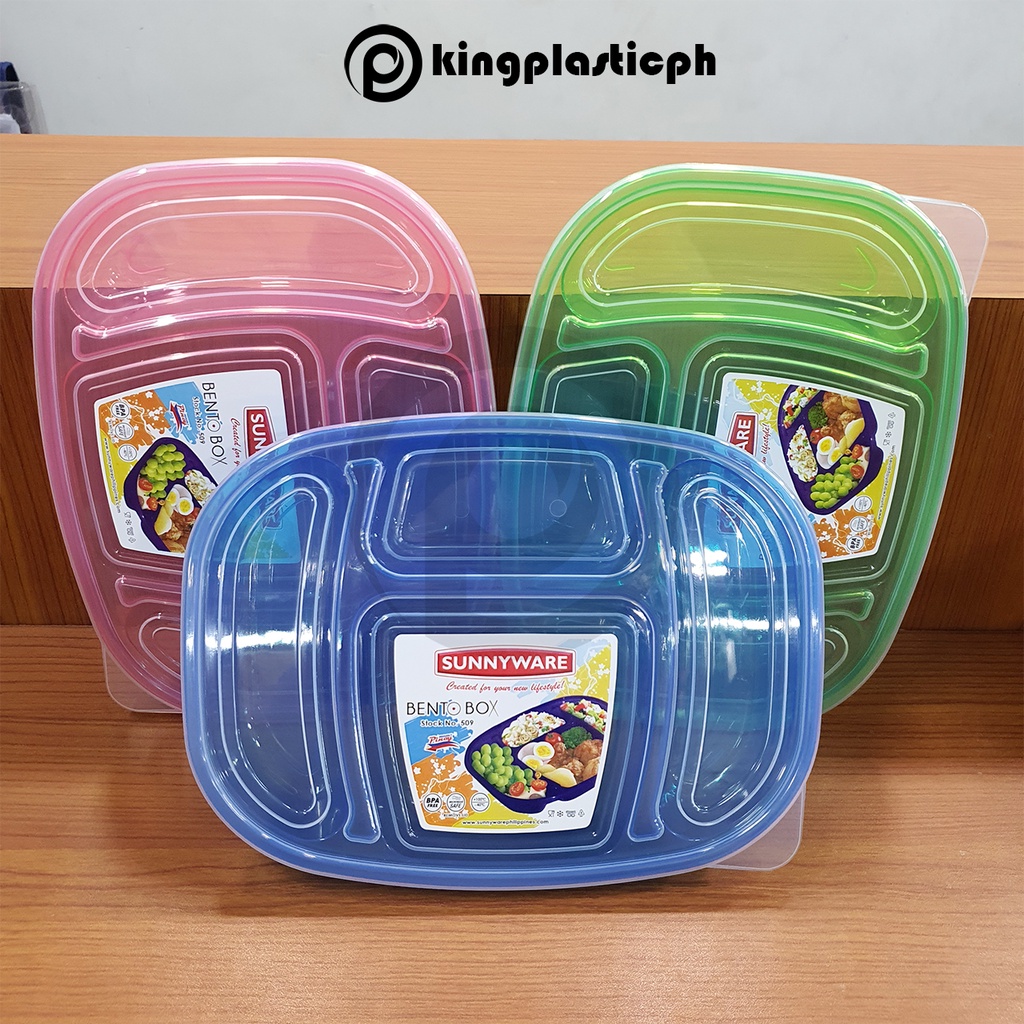 BPA Free Sunnyware 4 Division Bento Box Lunch Box Plastic Baunan 509 ...