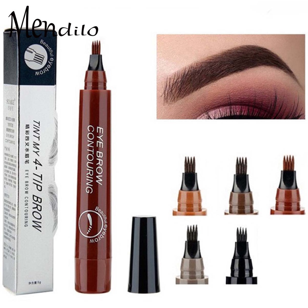 Four-head bifurcation eyebrow pencil Waterproof eyebrow pencil eyebrows ...