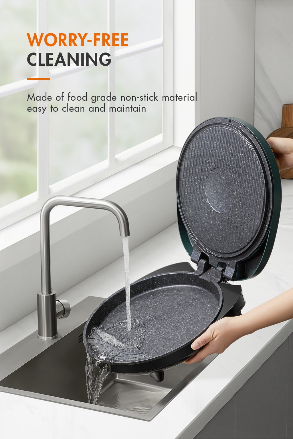 Gaabor Electric Baking Pan Round Non-Stick 1200w High Power | Shopee ...