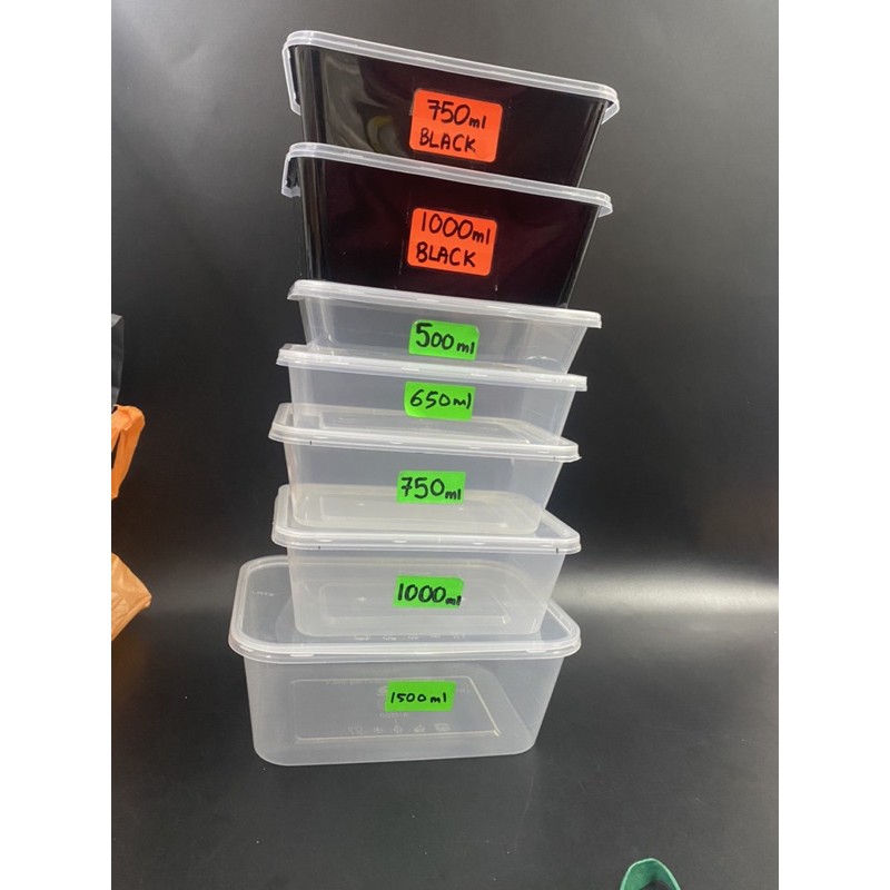 500ml, 650ml, 750ml, 1000ml (50pcs)TUPPERWARE CONTAINER !!! MURAHH ...