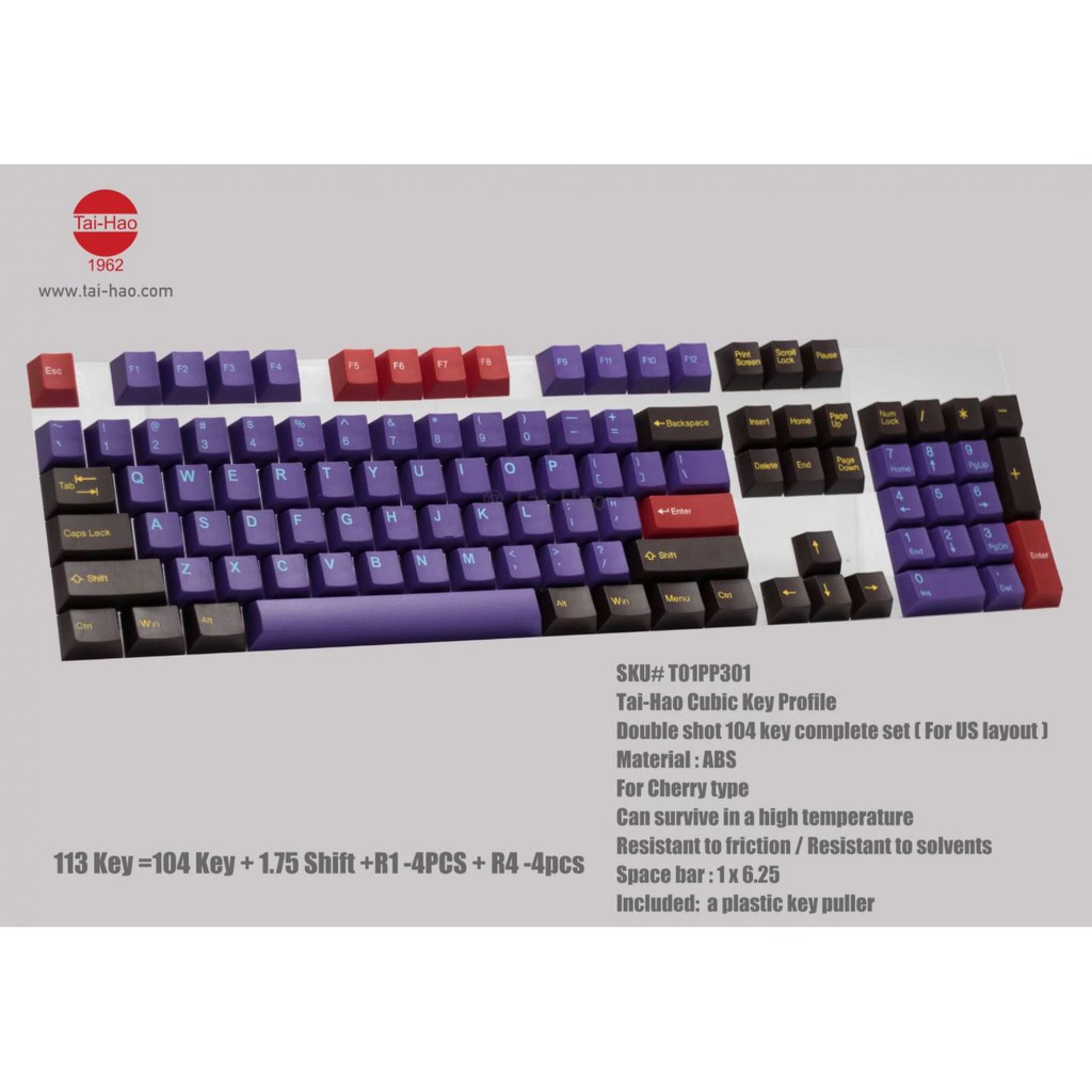 TaiHao - Chocolate factory (ABS-Cubic Profile) 113 keys | Shopee ...