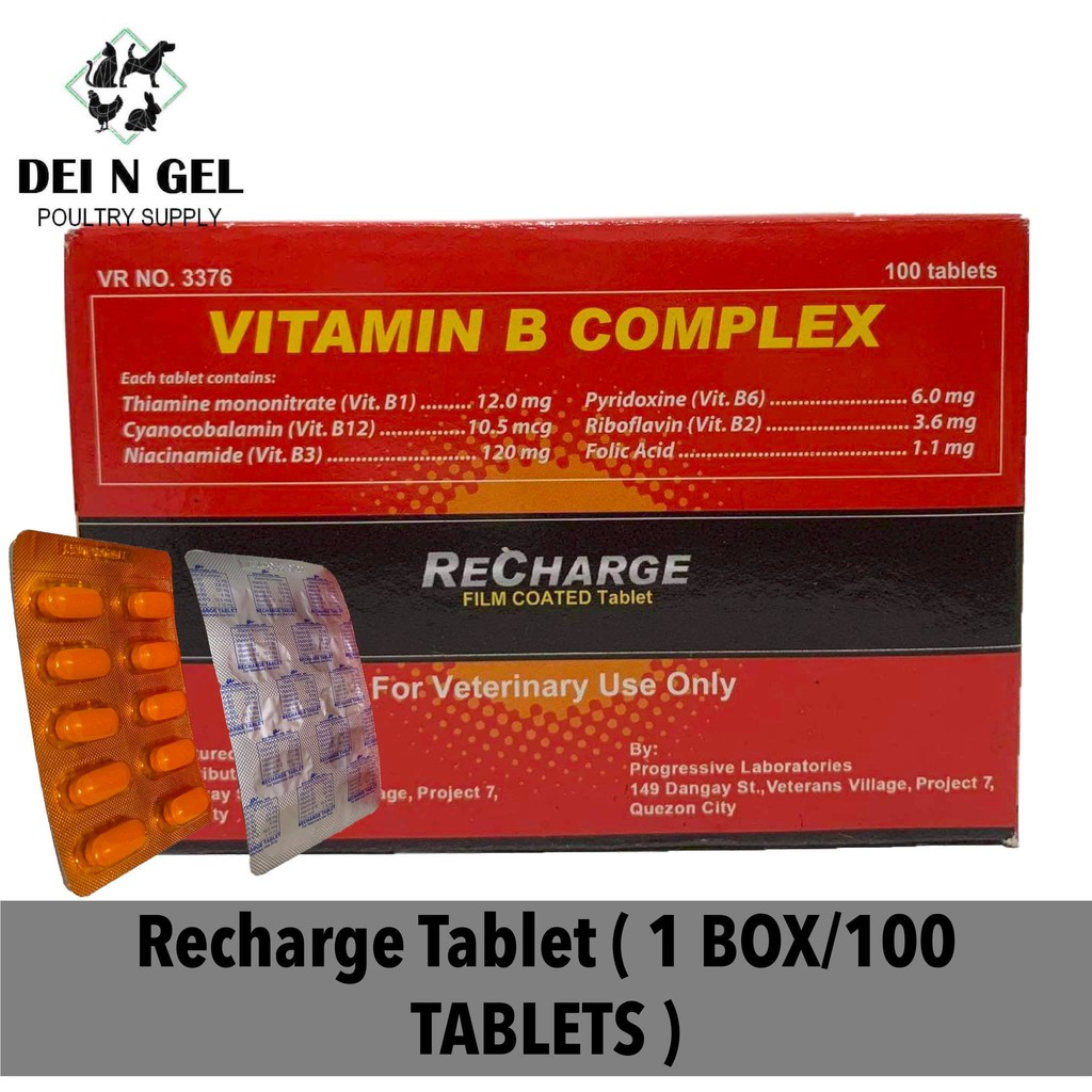 Recharge B Complex for Gamefowl (1 BOX/100 TABLETS) | Shopee Philippines