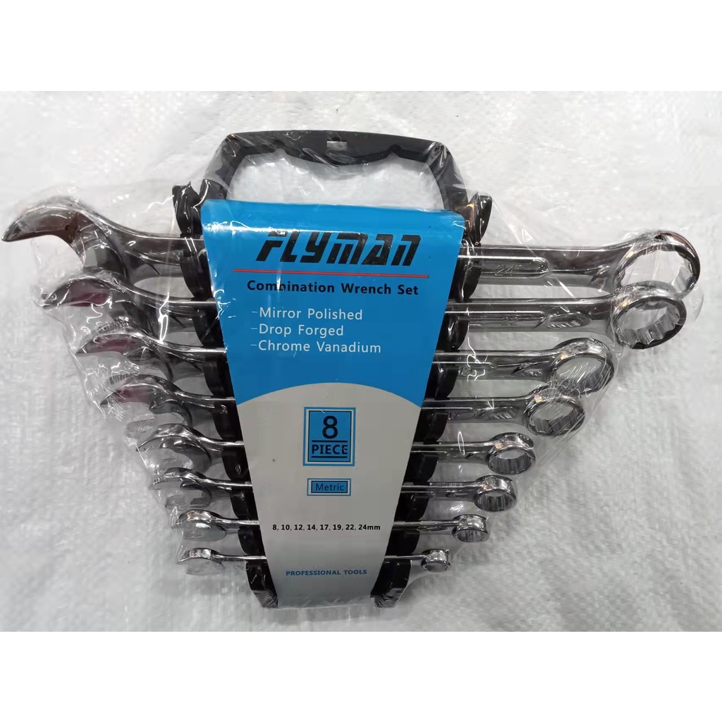 Flyman & KWY combination wrench set 8mm-24mm 8pcs | Shopee Philippines