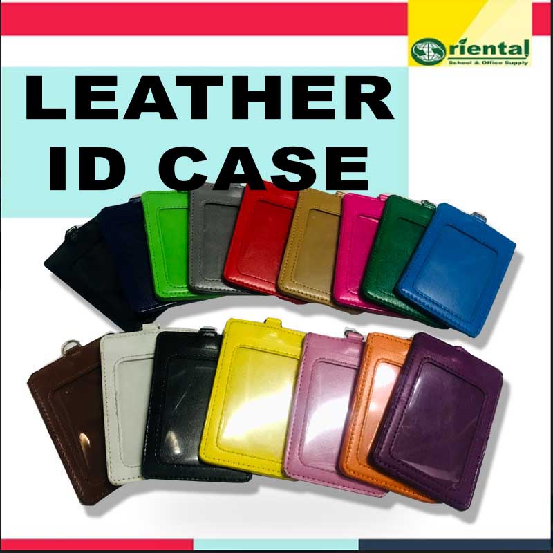 Leather ID Card Case - Elegant Colored 74x50 mm ID Cases - Vertical ...