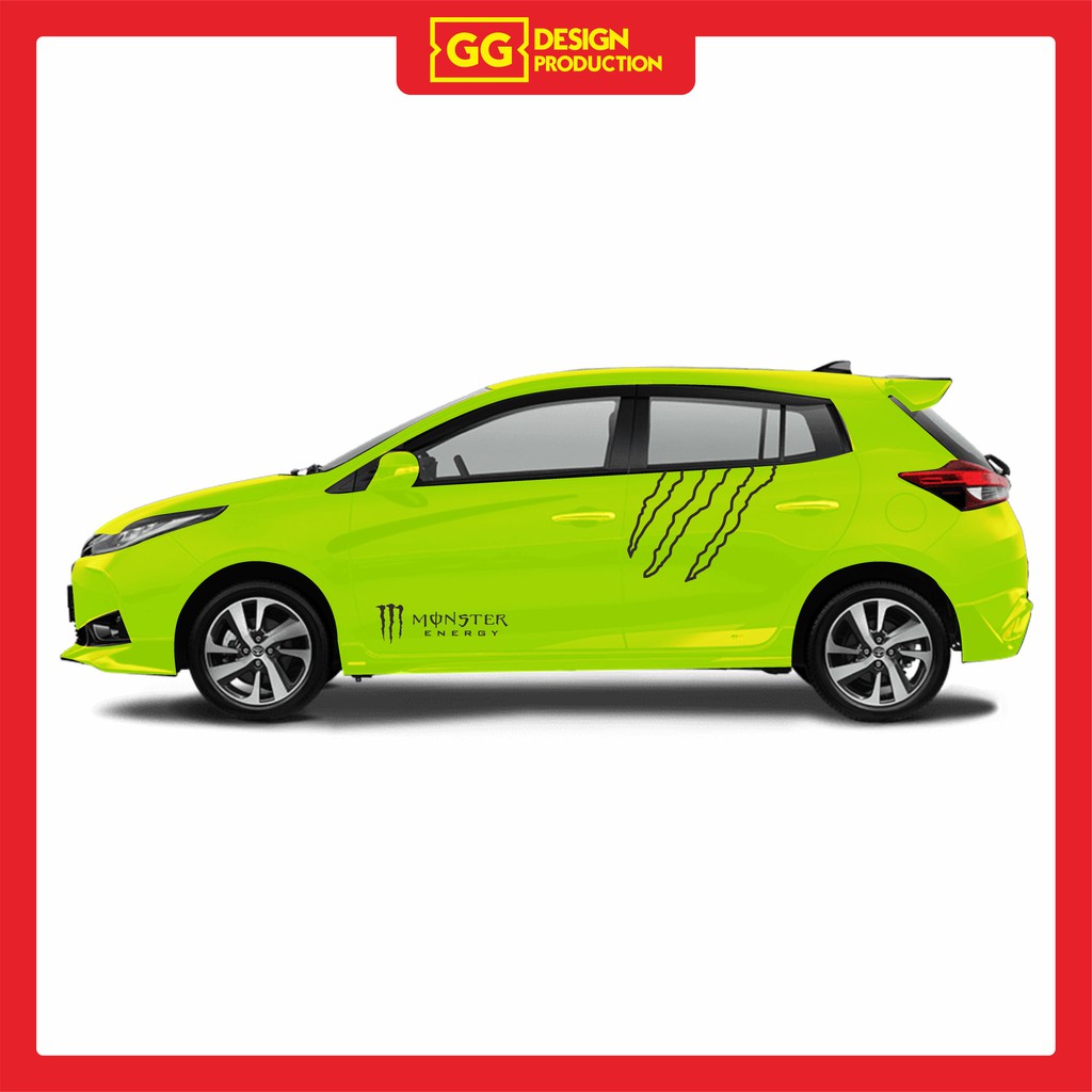 Cool 2021 toyota yew yaris gr sport car stickers | M monster energy ...
