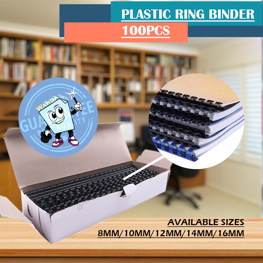 21 Hole Plastic Ring Binder 100pcs for Book Binding | Comb Binding Ring ...