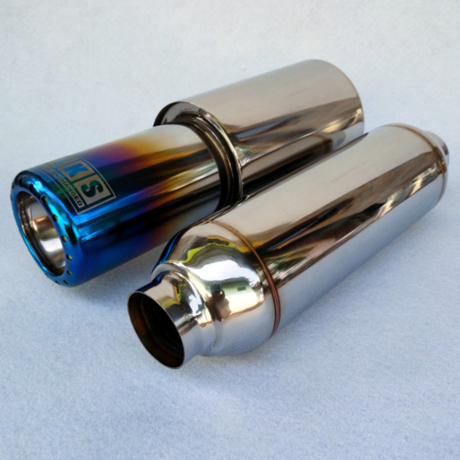 RACING CAR EXHAUST 1 PACKAGE HKS GRONEL BLUE FIRE + RESONATOR STEINLESS ...