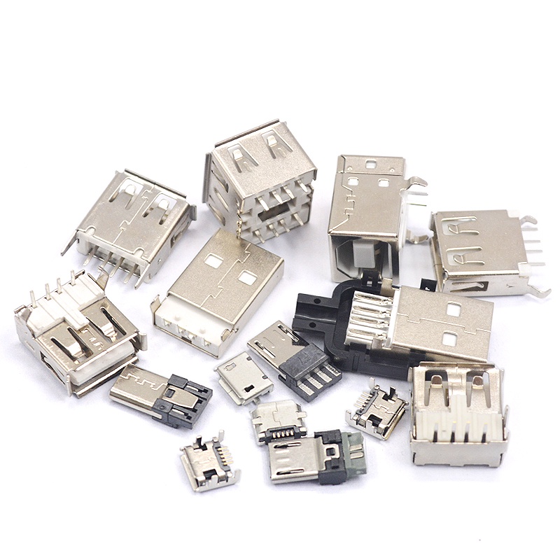 USB Interface Female Socket Male Square Port MICRO Connector A Type B ...