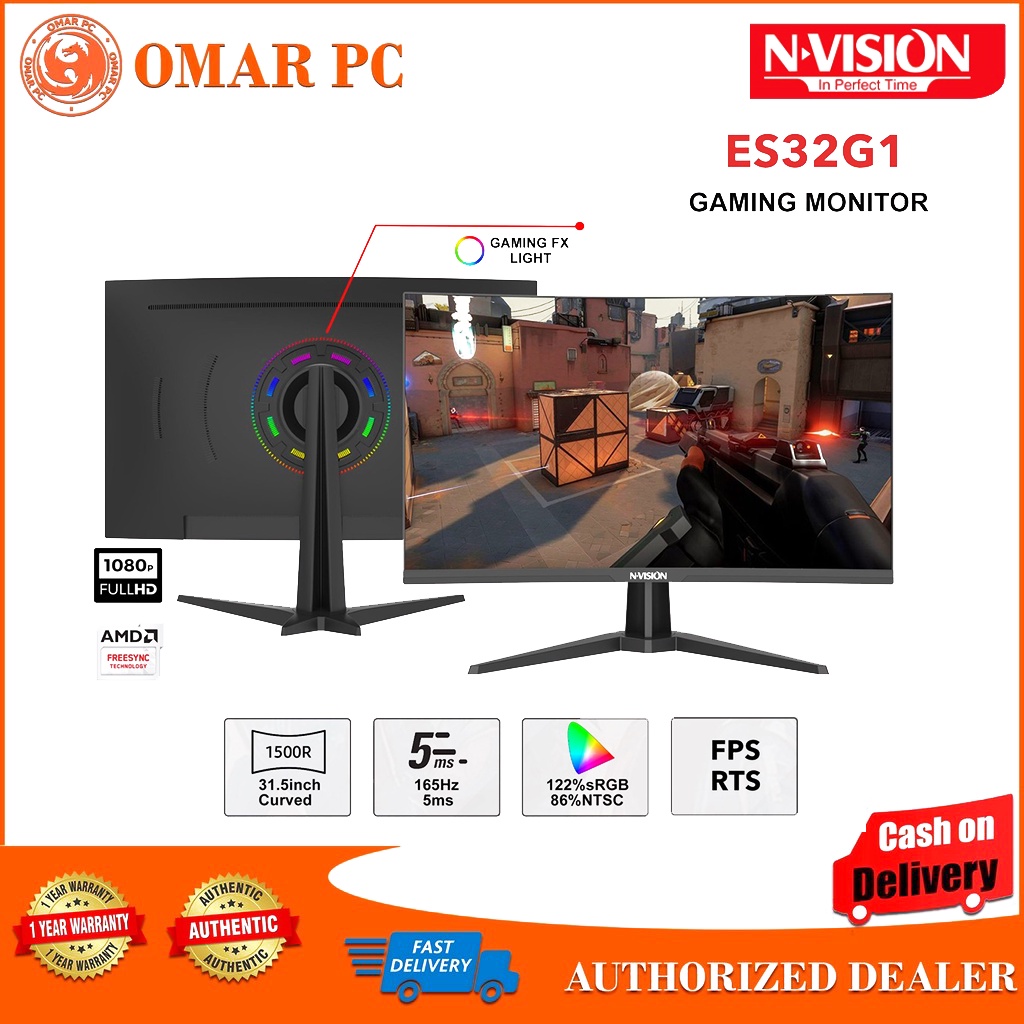 BRANDNEW NVISION ES27G1 pro & ES32G1 165Hz GAMING MONITORS | Shopee ...