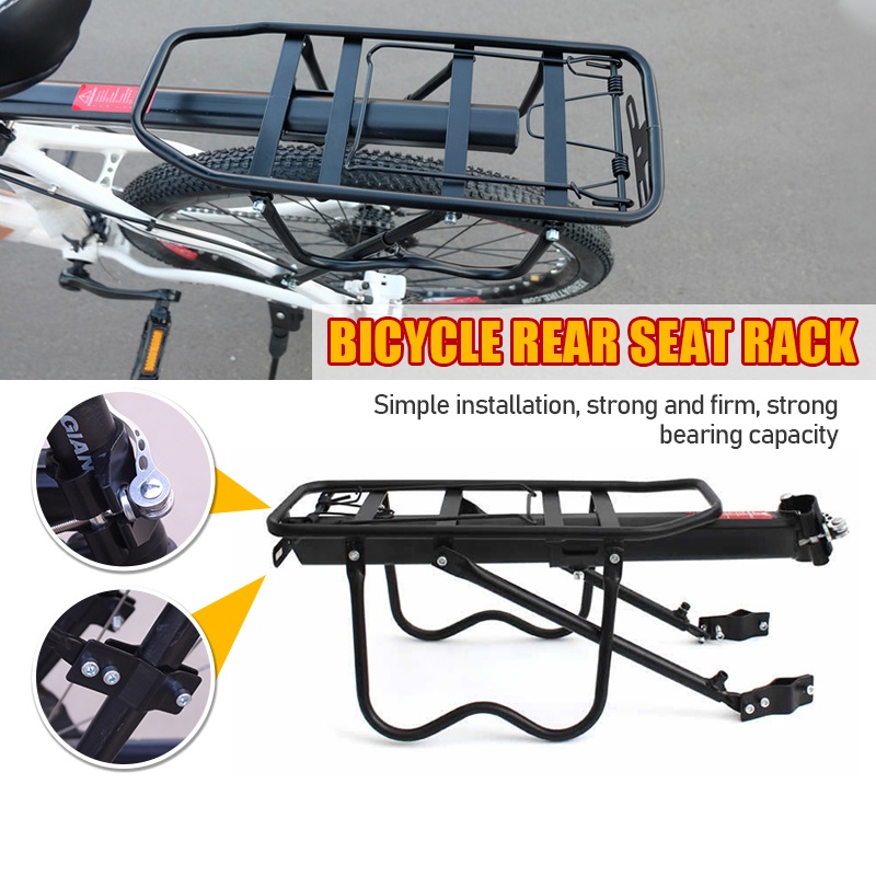 Bike Carrier MTB black Iron Bakal Bicycle Racks Rear Luggage Rack Shelf ...
