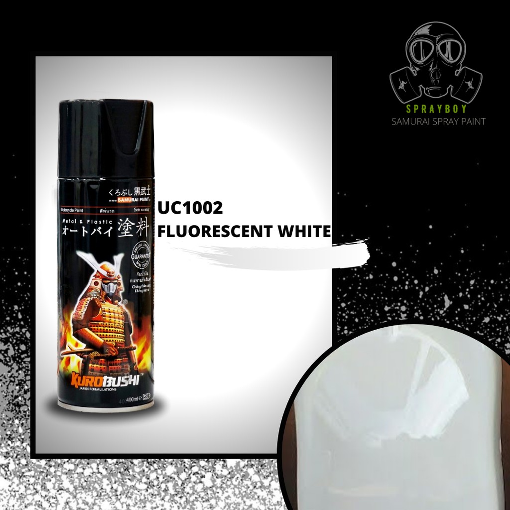 UC1002* FLUORESCENT WHITE SAMURAI SPRAY PAINT 400ML | Shopee Philippines