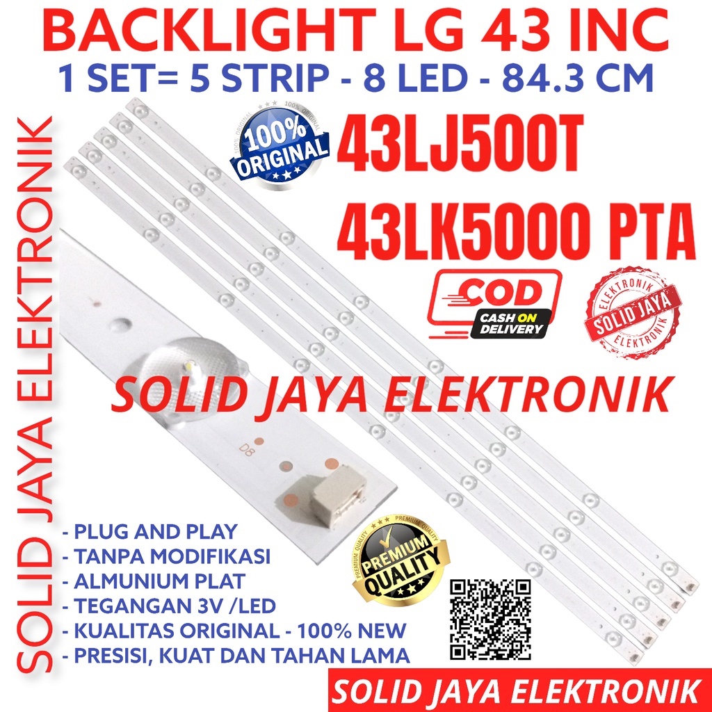 Backlight LED TV LG 43INC 43LJ500 43LK500 43LJ500T 43LK500PTA T PTA ...