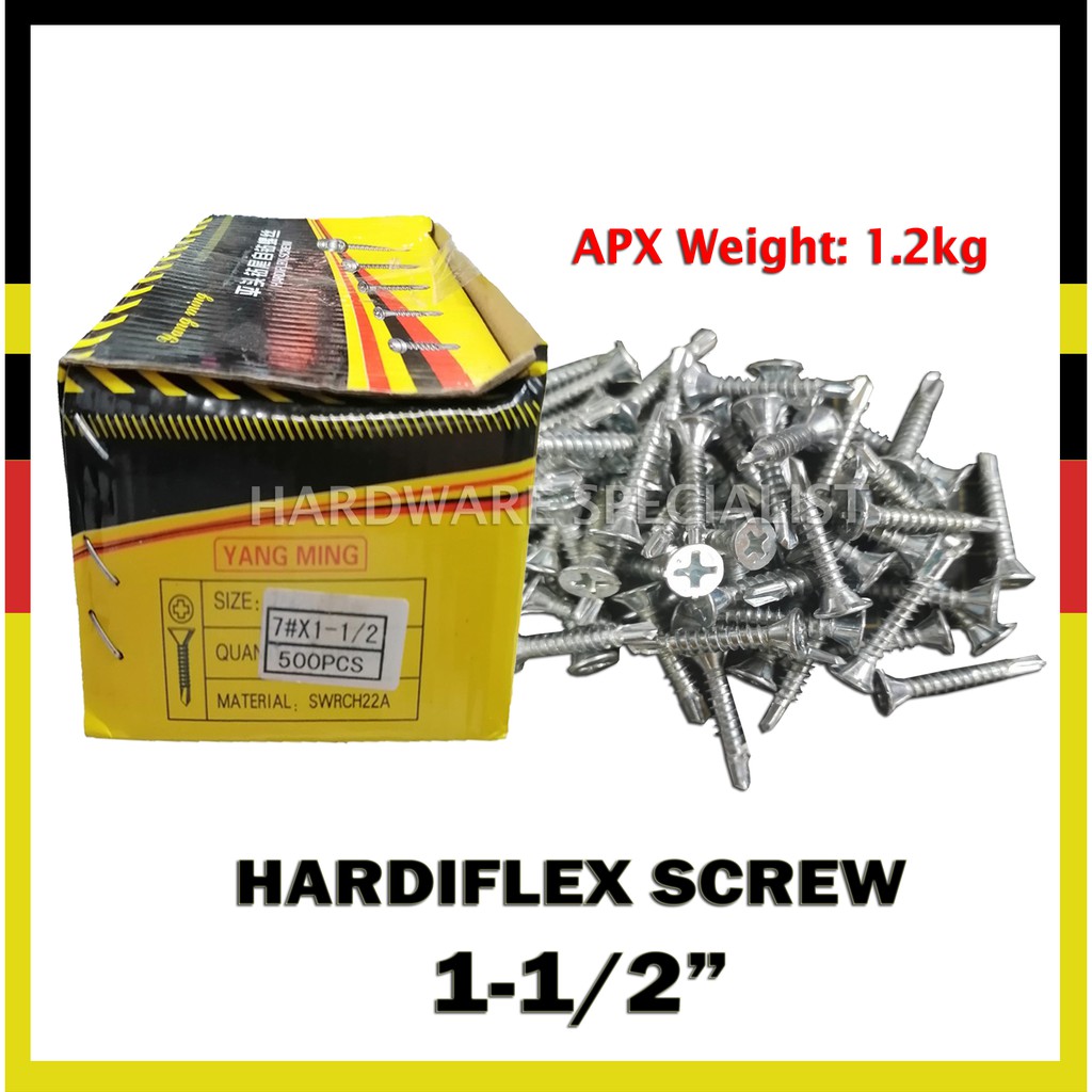Hardiflex Screw 1-1/2" APX Weight 1.2kg per Box | Shopee Philippines
