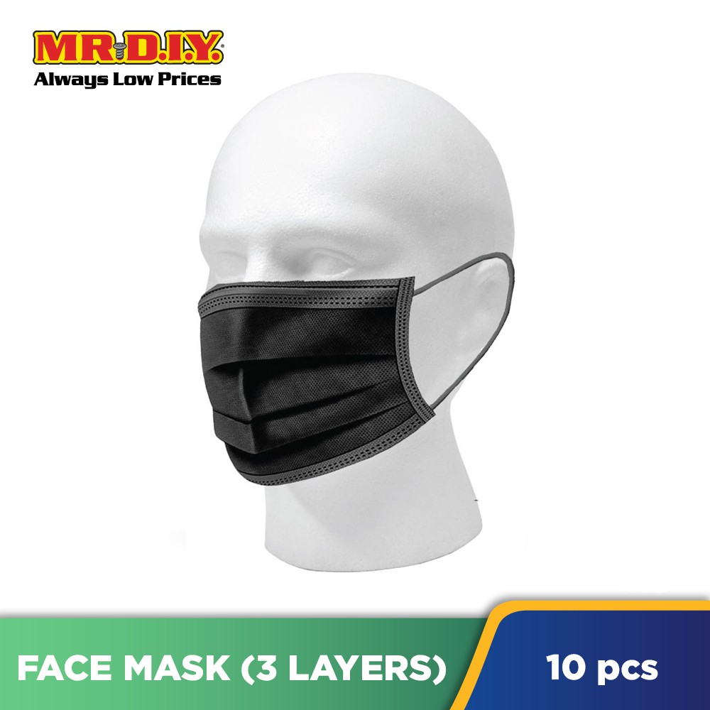 MR.DIY Disposable 3-Layer Filter Colour Face Mask (10pcs) | Shopee ...