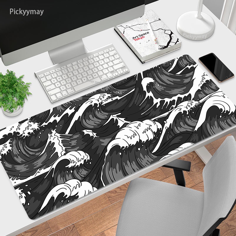 Black Ocean Wave Off Mouse Pad Gaming Mousepad Art Large 900x400 ...