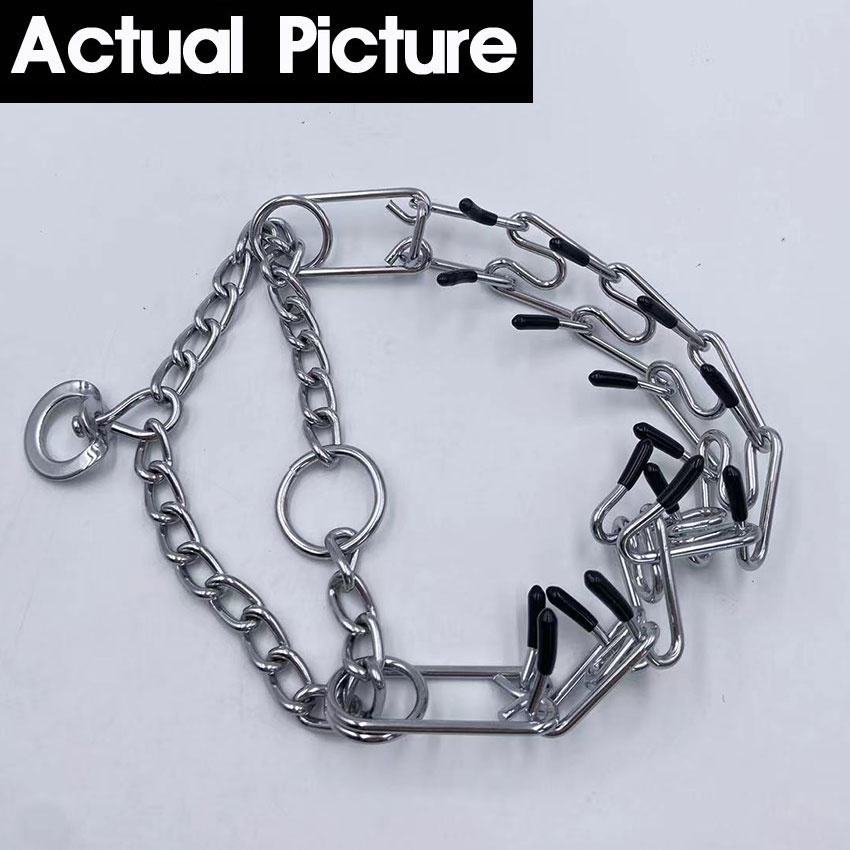 Dog Chain Training Prong Collars Adjustable Dog Pinch Training Chain ...