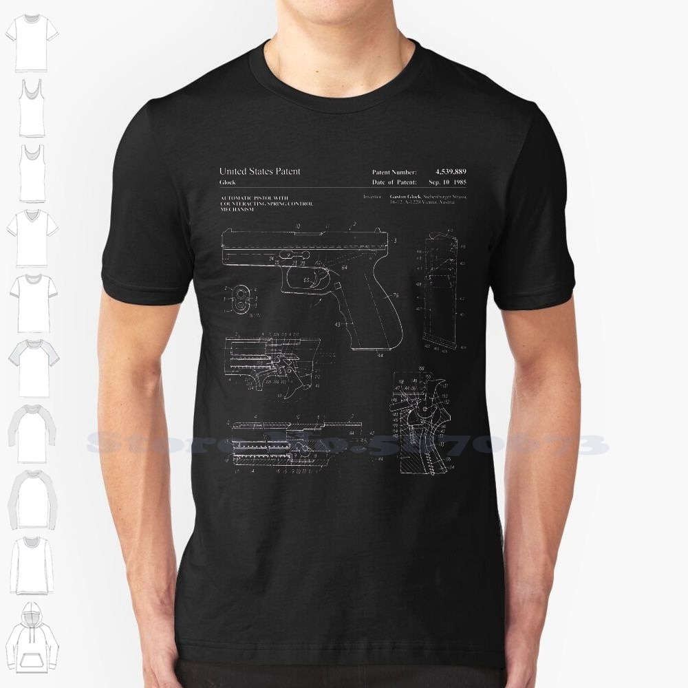 Handgun Patent Filled By Gaston Pro Gun Cool Design Trendy T-Shirt ...