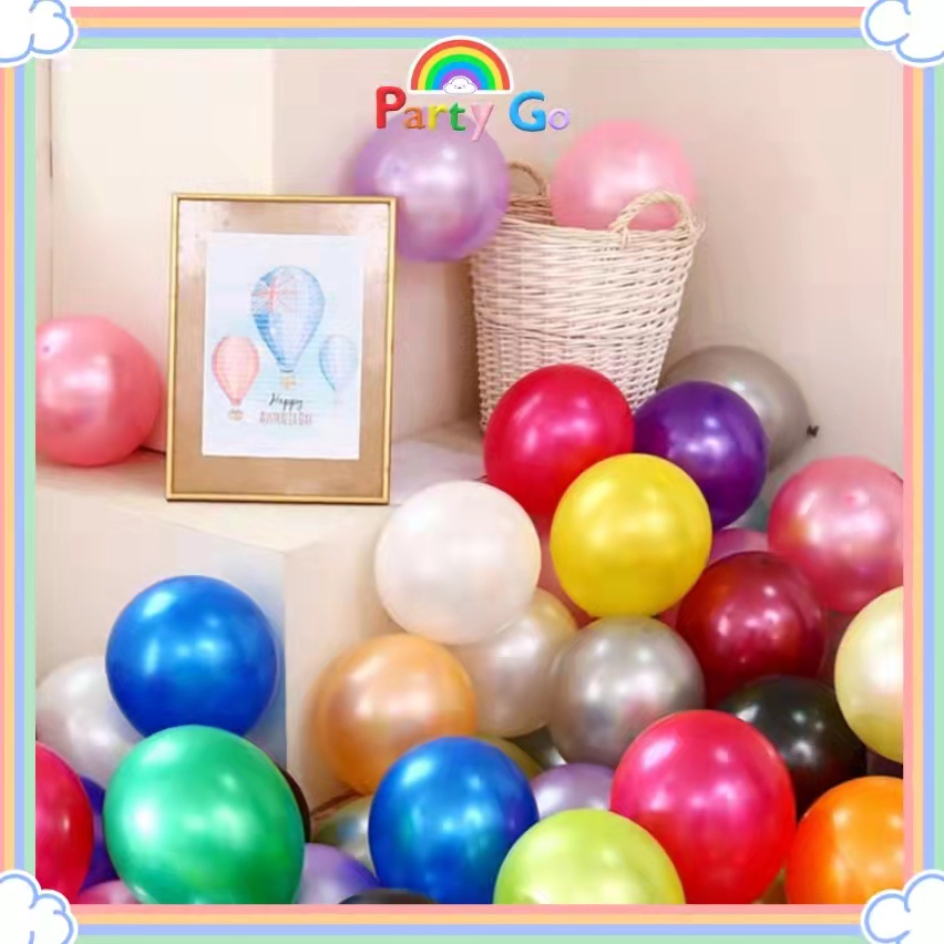 25pcs 5/10/12inch glossy balloon Metal balloon decoration supplies ...