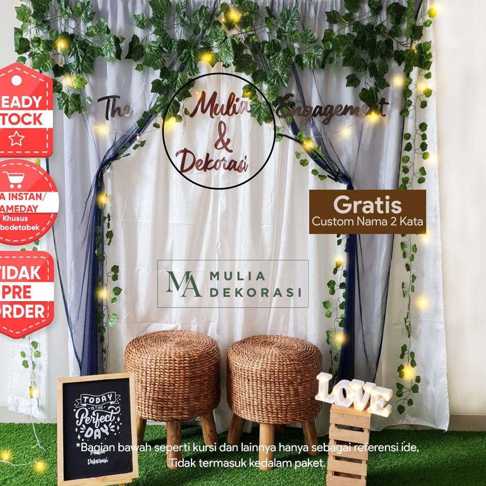 Proposal Decoration Backdrop Marriage PhotoBooth DIY Akad Marriage ...
