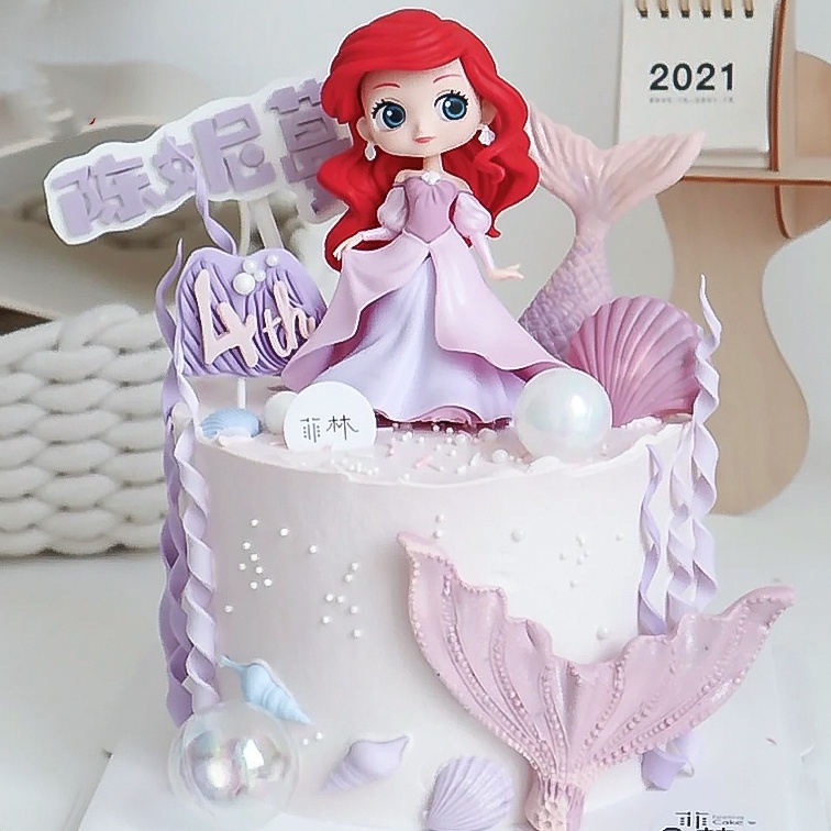 Princess cake ornament Disney mermaid dress princess Ariel handmade toy ...