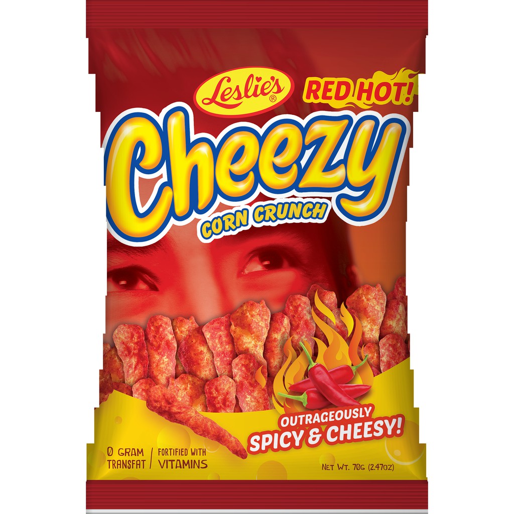 Cheezy Corn Crunch Red Hot 70g | Shopee Philippines