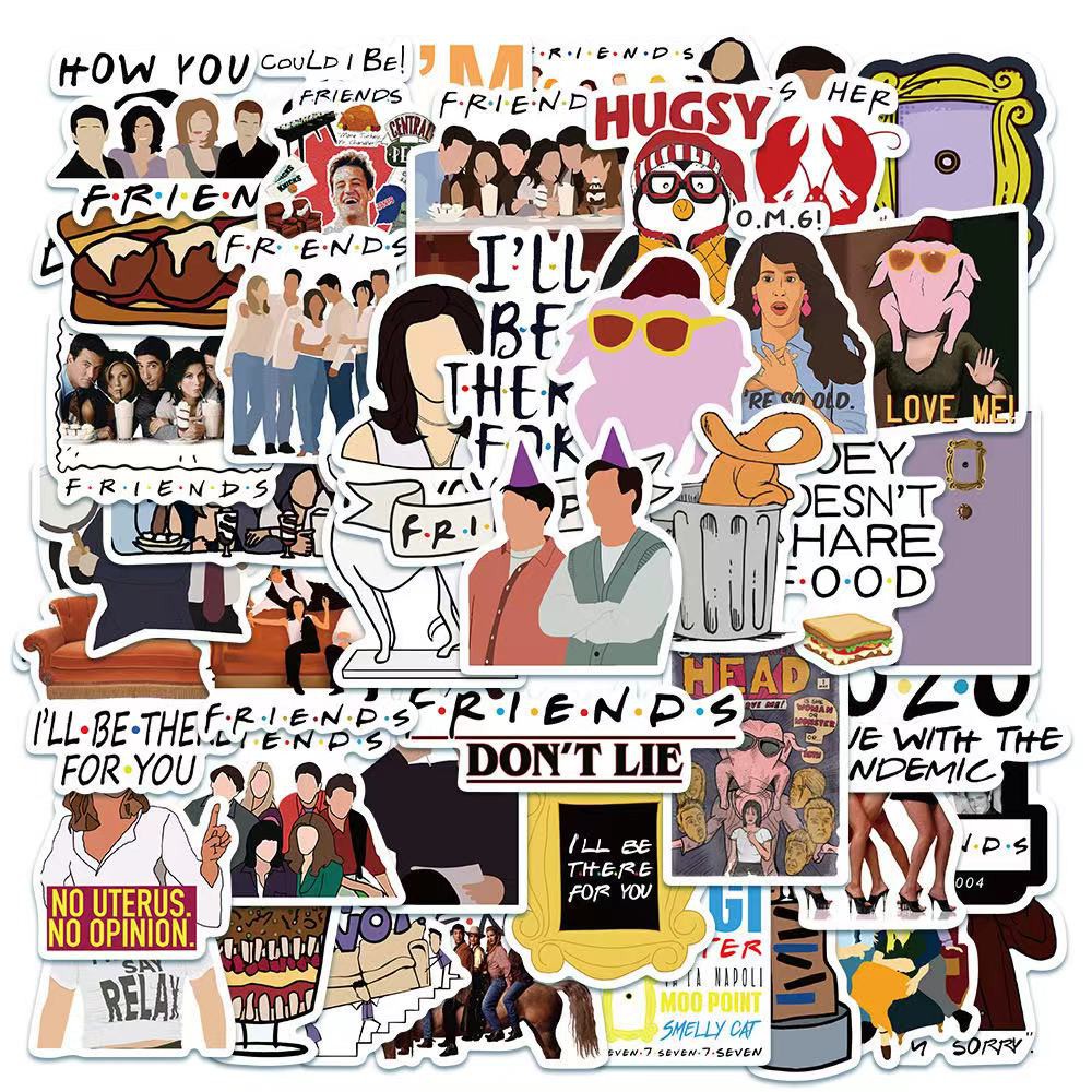 xs402-50pcs Classic American TV series FRIENDS graffiti waterproof ...