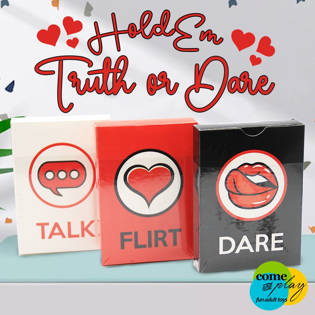 Hold'Em Truth, Dare and Flirt Erotic Sensual Adult Card Game for Men ...