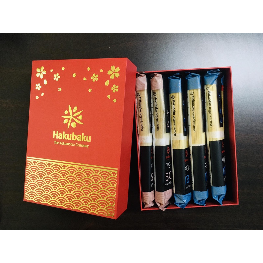 HAKUBAKU Organic Noodles Gift Set 7 ( with a FREE HAKUBAKU GIFT BOX ...